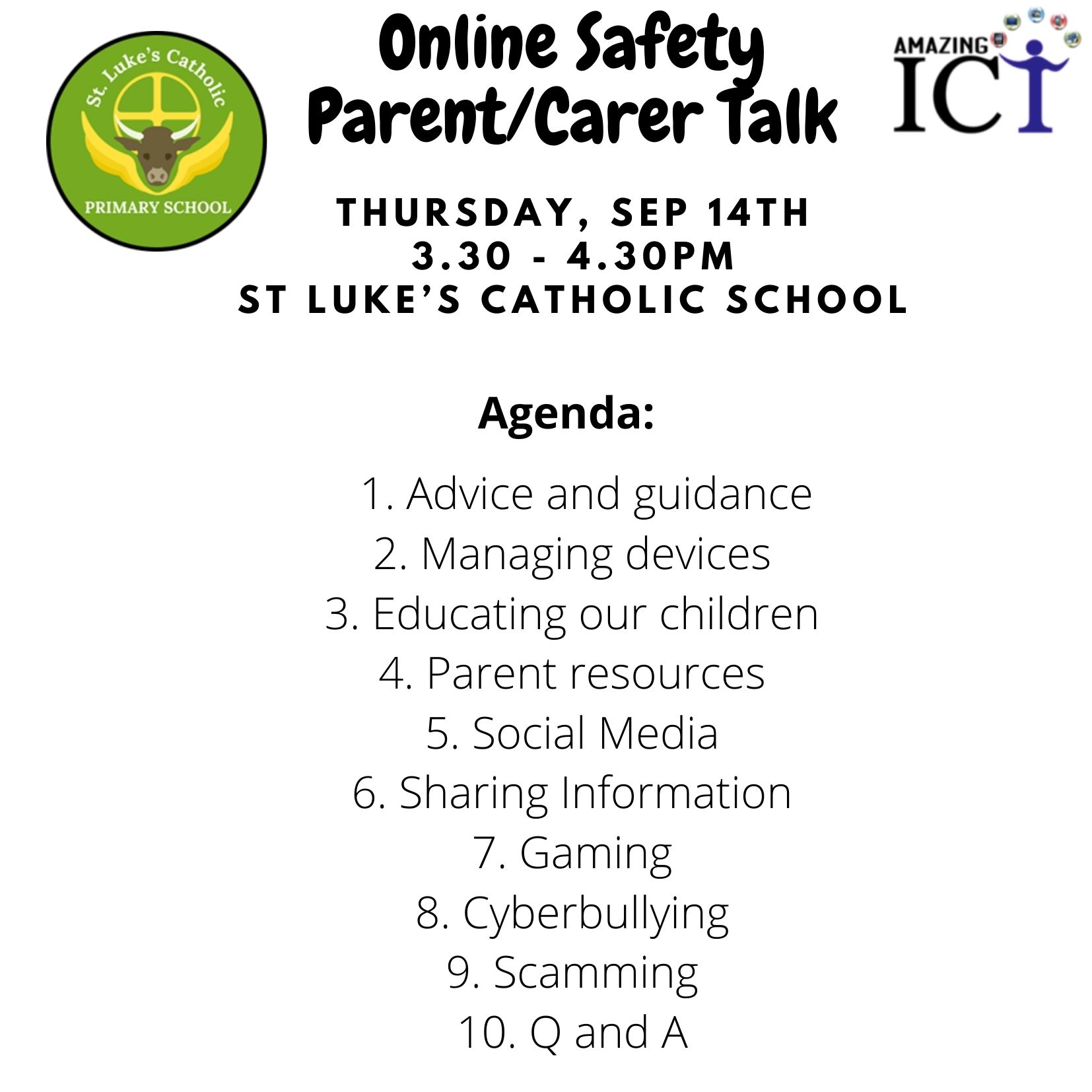 Online Safety Talk for Parents and Carers | St Luke’s Catholic Primary ...